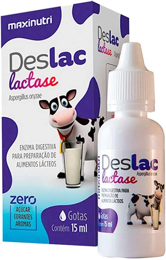Deslac Enzima Lactase Gotas 15ml Maxinutri | Amazon.com.br