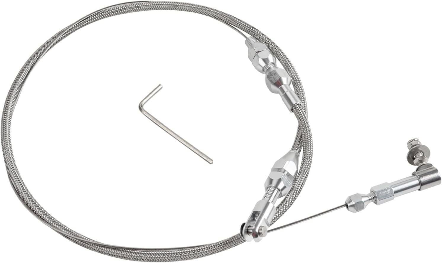Amazon.com: 24" Hi-Tech Universal Throttle Cable Kit Braided Stainless ...