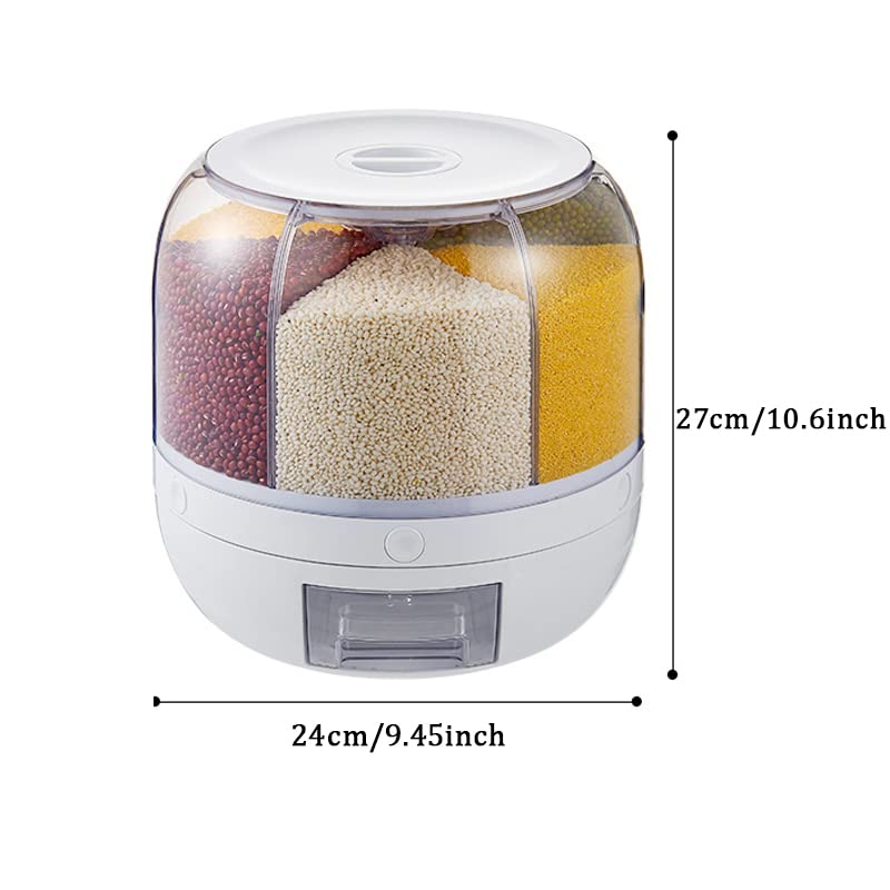 Buy Rice Dispenser 6-Grid Rice Storage Container, Rice & Grain Storage ...