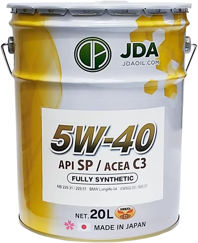 Amazon | JDA ユーロ エンジンオイル 5W-40 SP / C3 20L 全合成基油 | 車用エンジンオイル | 車＆バイク