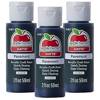 Amazon.com: Apple Barrel Acrylic Paint, Pavement (Pack of 3) 2 oz ...