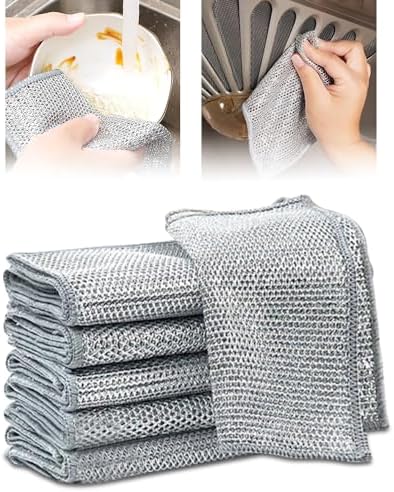 Amazon.com: Mehoodah Multipurpose Wire Dishwashing Rags for Wet and Dry ...