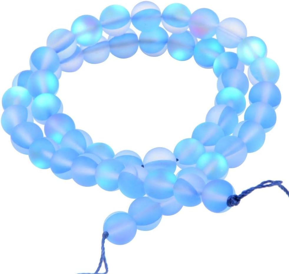 Amazon.com: Matte Aurora Crystal Glass Beads Gemstone 8MM Dark Blue ...