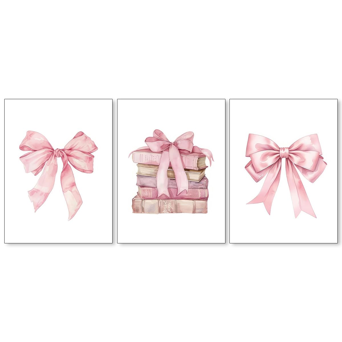 Amazon.com: WLZWD Coquette Pink Bow Poster Trendy Preppy Girly Book ...