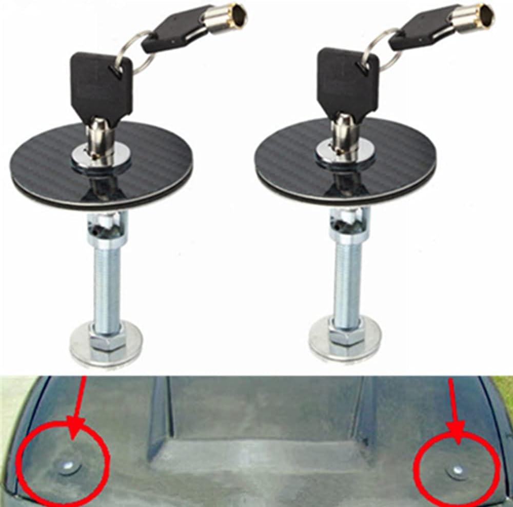 Amazon.com: Car Engine Hood Cover Lock, Locking Hood Pins Key Kit, Car ...