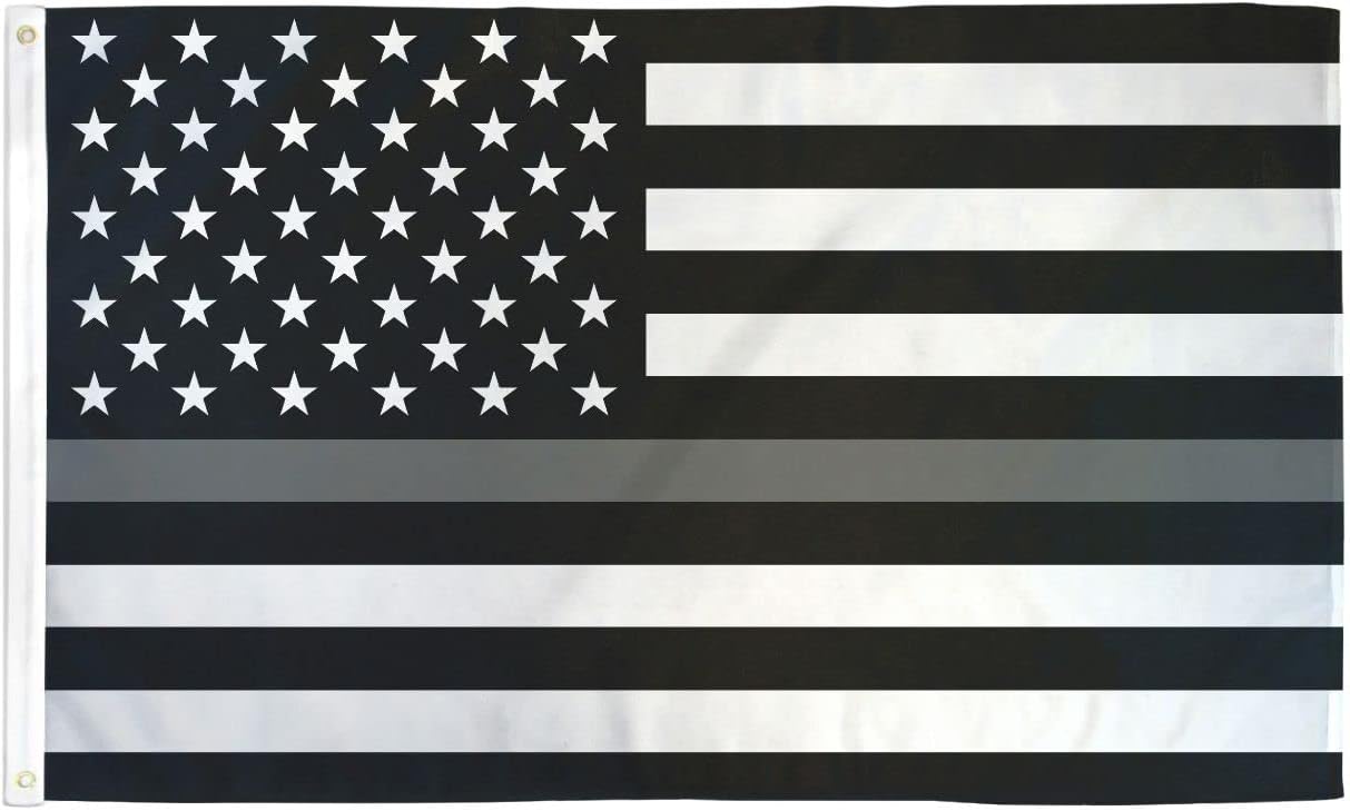 Amazon.com: 3X5 Usa Thin Gray Line American Correction Officer Law ...