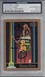 THE REIGN MAN! Shawn Kemp Signed SEATTLE SONICS 1990 Sky Box Rookie ...