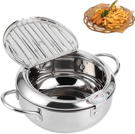 Japanese Deep Frying Pot, Tempura Frying Pot with Thermometer Induction ...