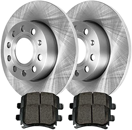 Amazon.com: AutoShack Rear Brake Kit Rotors and Ceramic Pads Pair of 2 Driver and Passenger Side ...