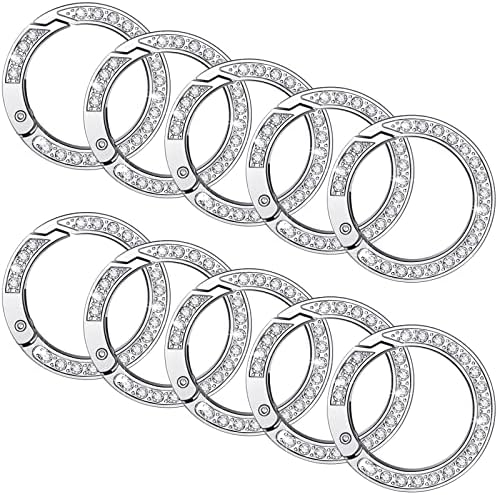 Amazon.com: 10 Pcs Rhinestone Spring O Rings 1 Inch 25mm Round Snap ...