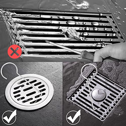 Snapklik.com : 8 Packs Drain Key And Adhesive Hook Stainless Steel ...