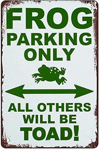 Amazon.com: Frog Parking Only Funny Bar Wall Decor Home Decor Retro ...