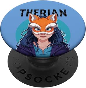 Amazon.com: Therian Fox Mask Cute Fox Therian Stuff PopSockets Standard ...