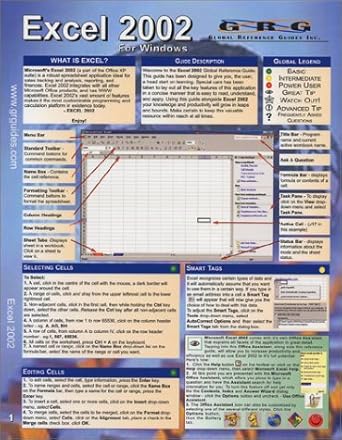 Buy Excel 2002 For Windows Quick Reference Guide Book Online at Low Prices in India | Excel 2002 ...