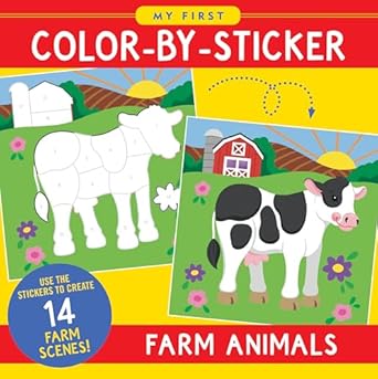 My First Color-By-Sticker Book - Farm Animals: T. Levy: 9781441343536 ...