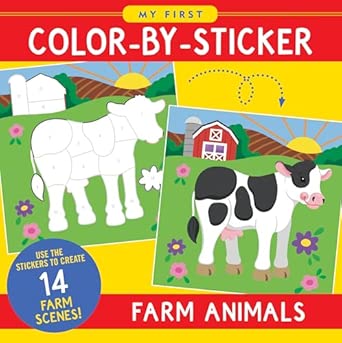 My First Color-By-Sticker Book - Farm Animals: T. Levy: 9781441343536 ...
