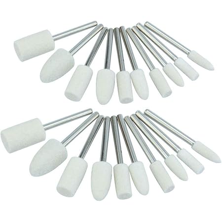 Keadic 100pcs Multifunctional Wool Felt Polishing Bits Mandrel Mounted ...