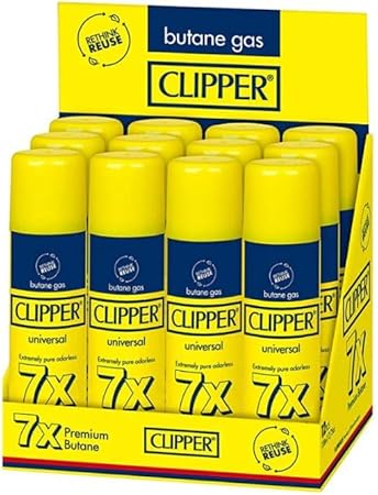 Clipper - Butane Fuel, Lighter Refill, Size 300 ml, (Pack of 12 Units ...