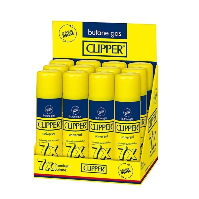 Clipper - Butane Fuel, Lighter Refill, Size 300 ml, (Pack of 12 Units ...