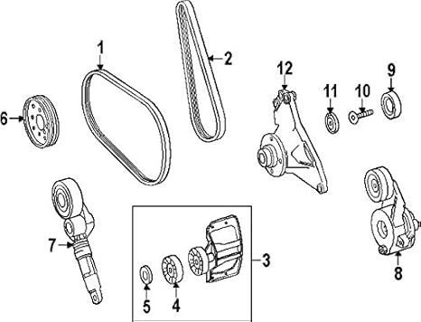 Amazon.com: Mercedes-Benz 642 202 03 10, Drive Belt Idler Pulley ...