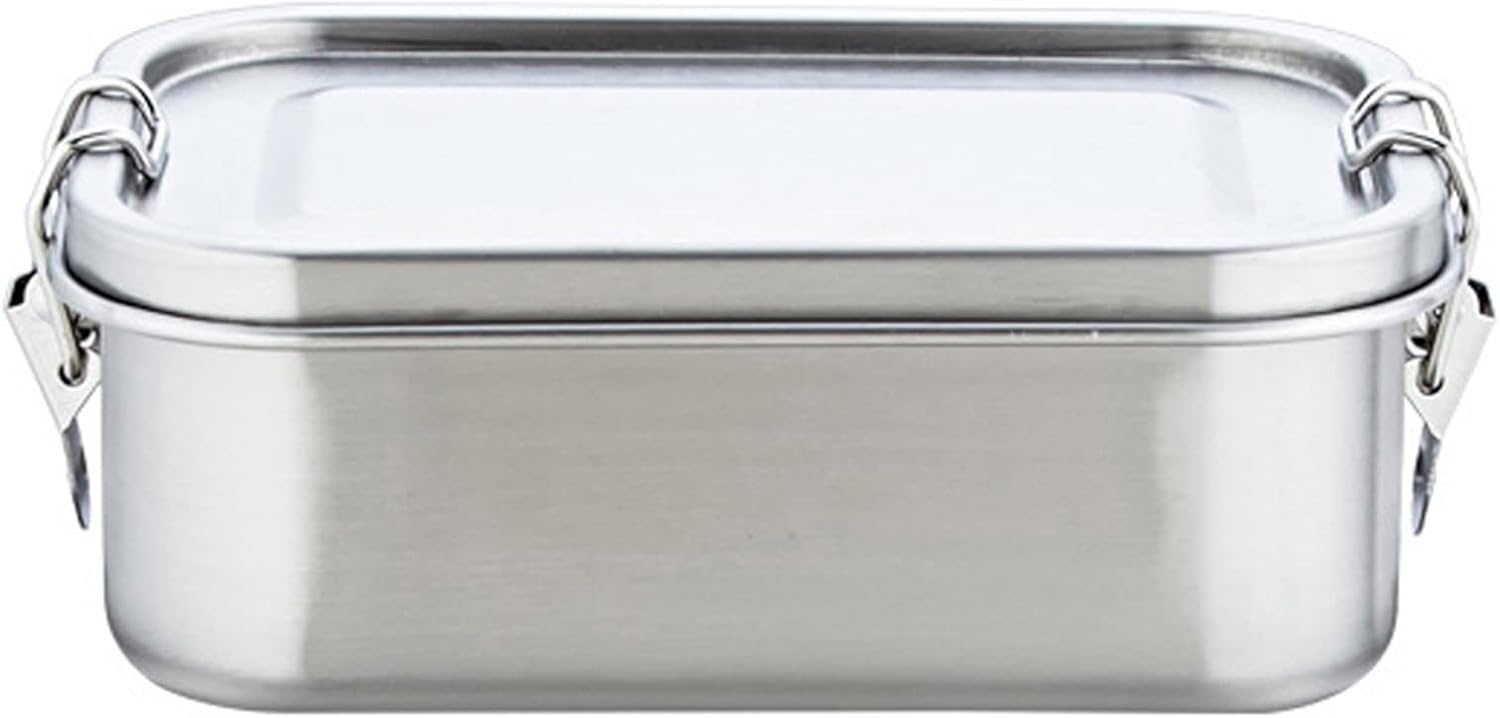 KAKBXFU Insulated lunch bag Stainless Steel Lunch Box Compartment Metal ...