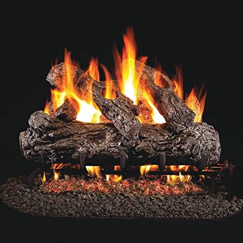 Amazon.com: Peterson Real Fyre 24-inch Golden Oak Log Set With Vented ...