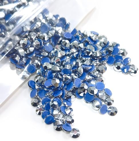 Amazon.com: qiipii 1600pcs SS16 Metallic Silver Hotfix Rhinestones 4mm ...