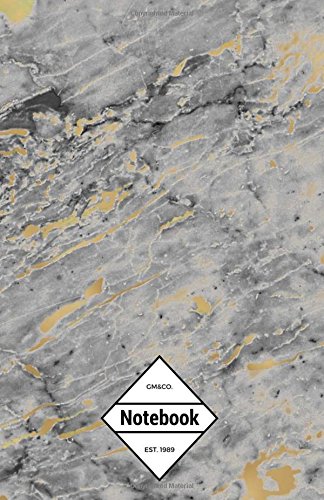 Gm&co Notebook: Grey and Gold Marble Texture : Mongomory, Gabriela ...