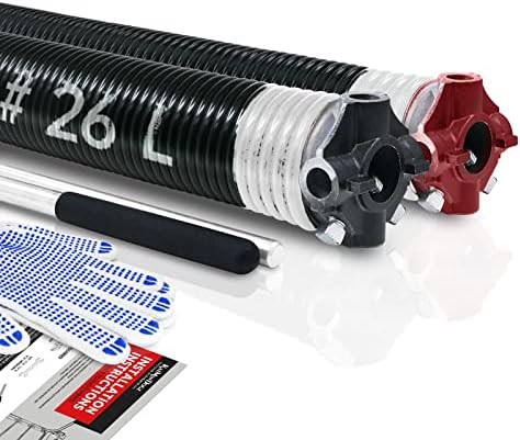 Amazon.com: Pair of 2" Garage Door Torsion Springs Set with Non-Slip ...