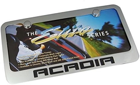 Amazon.com: GMC Acadia Chrome Brass License Plate Frame : Automotive