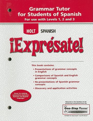Amazon.com: Holt Spanish: Grammar Tutor for Students of Spanish Levels ...