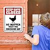 Amazon.com : Honey Dew Gifts, Chicken Decor, Keep Gate Closed No Matter ...