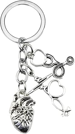 Amazon.com: Aoxstno Heart 3D keychain Human Heart keychain Cardiac ...