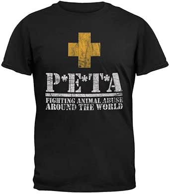 Amazon.com: Peta - Mens Cross T-Shirt Small Black : Clothing, Shoes ...
