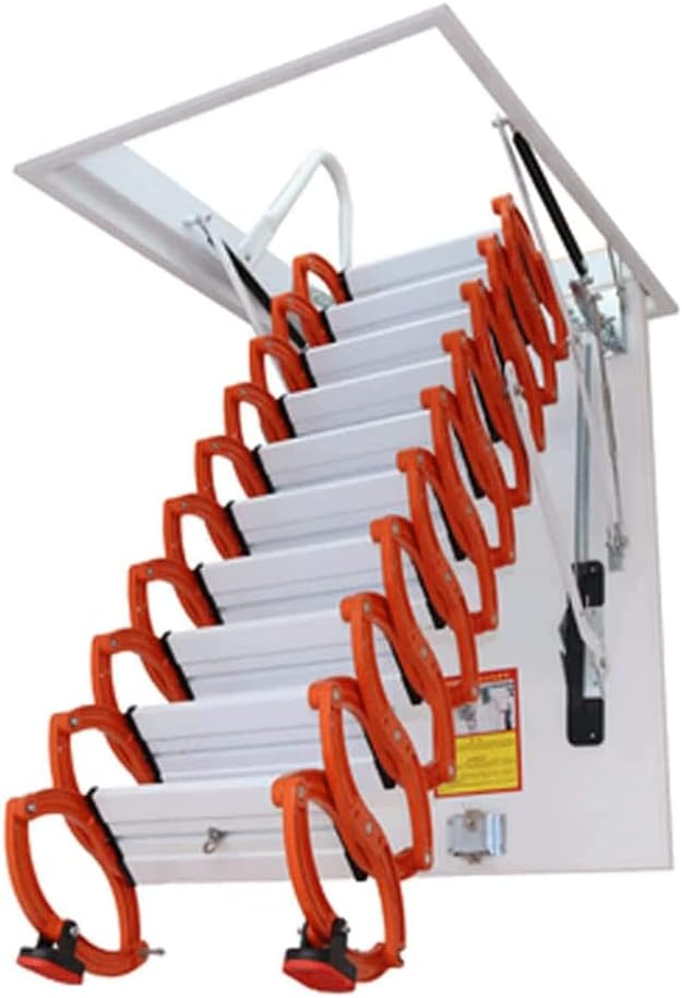 Amazon.com: VNABO Escalera telescópica desplegable para ático, escalera ...