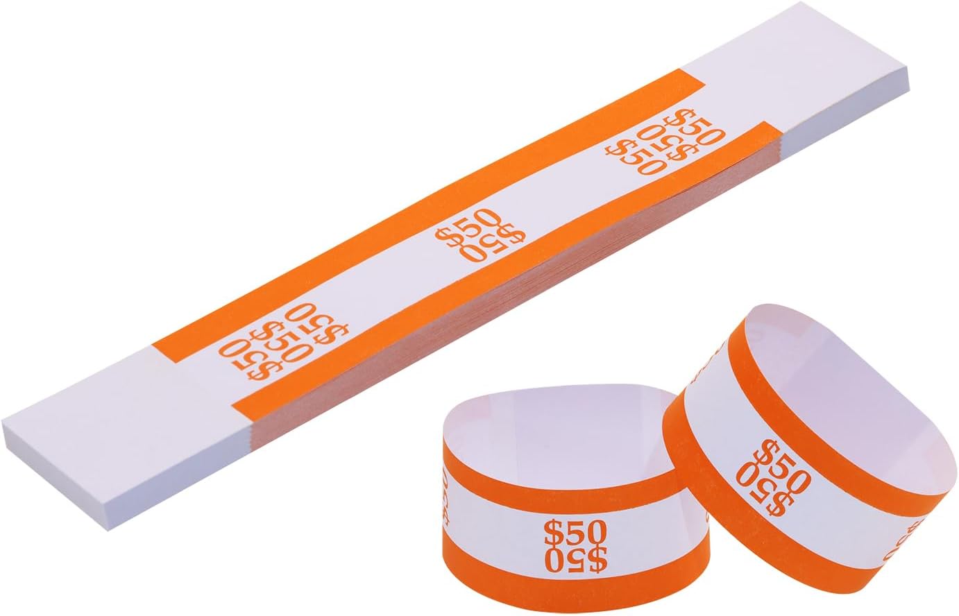 Amazon.com : ONLYKXY 50pcs Self Sealing Cash Currency Straps Money ...