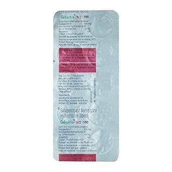 Gabantin-NT 100 - Strip of 10 Tablets : Amazon.in: Health & Personal Care