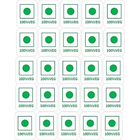 BlackDreams® self Adhesive Food Veg & Non-Veg Mark Stickers(Selection ...