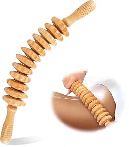 X spring Massage Tool, Natural Wood Therapy Roller for Lymphatic ...
