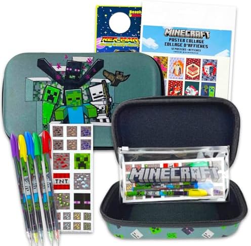 Amazon.com: Minecraft Pencil Case for Kids, Boys - Bundle with Pencil ...