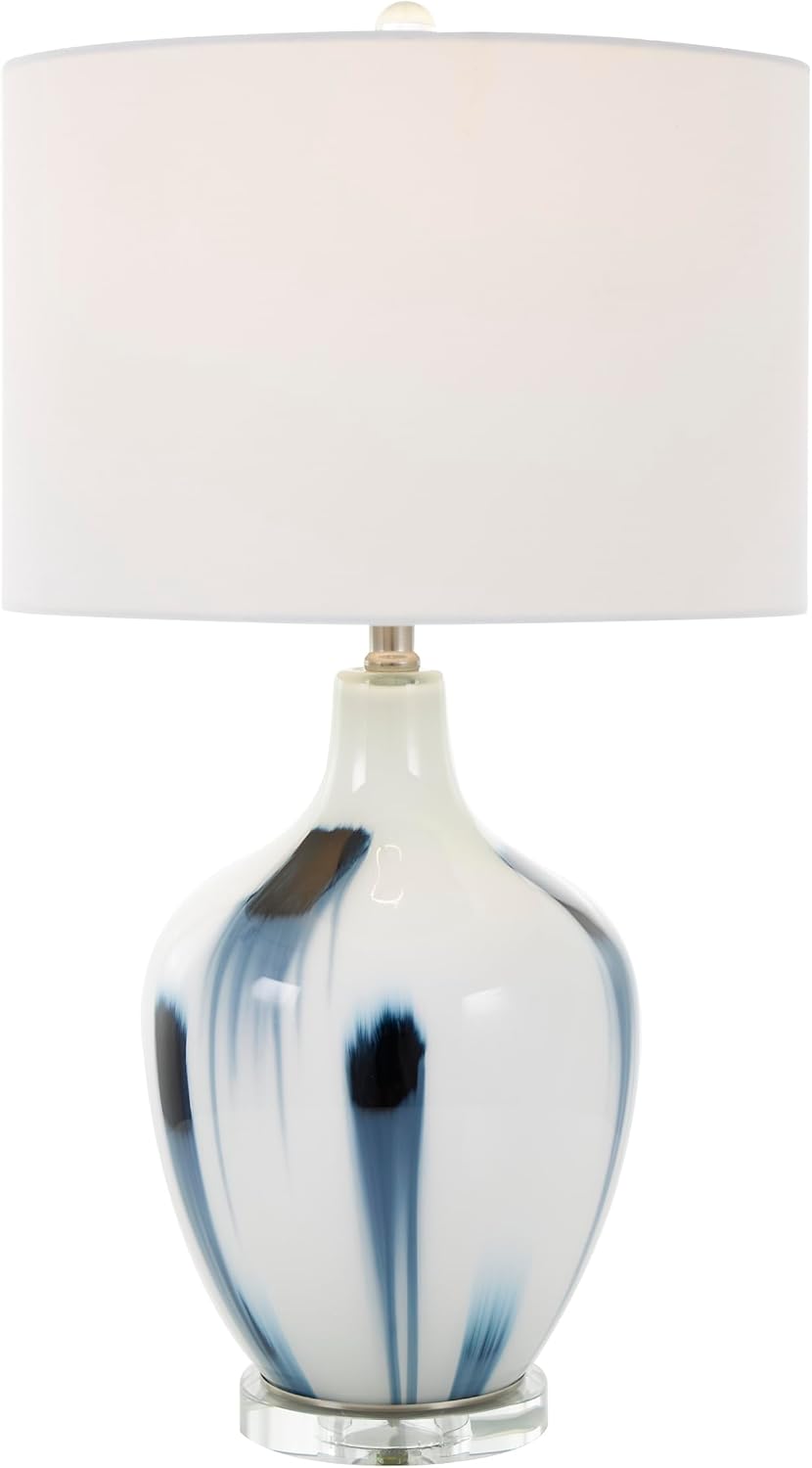 Amazon.com: Deco 79 Glass Abstract Room Accent Lamp Table Lamp with ...