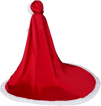 Amazon.com: BEAUTELICATE Wedding Cape Bride Hooded Cloak Winter ...