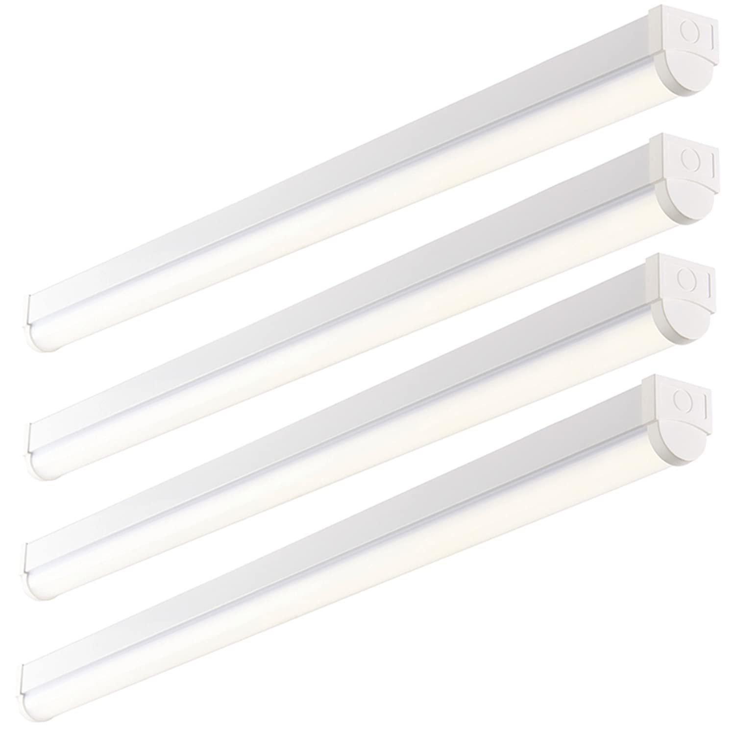 Buy 4 Pack 4ft High Lumen Batten Light Fitting - 42.5W Cool White LED ...