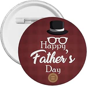 Amazon.com : Happy Father's Day Pins Round Button Brooches Clothes Pin ...