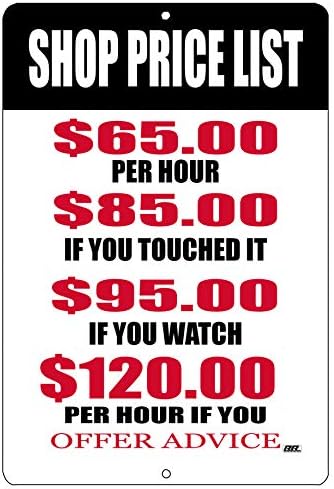 Amazon.com: Funny Mechanic Metal Tin Sign Wall Decor Man Cave Bar Shop ...