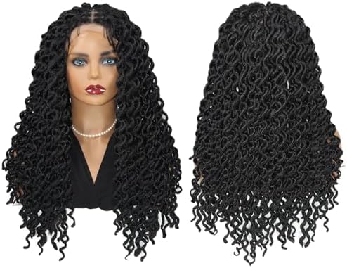 Amazon.com : Miz Barn 360 Full Lace Front Knotless Boho Box Braid Wigs ...