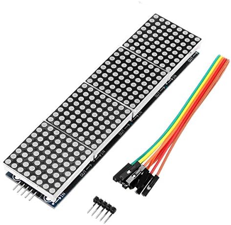MAX7219 Dot Led Matrix Module 4 In 1 Display with 5P Line Module For ...