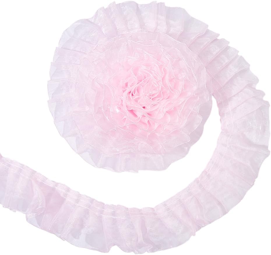 Amazon.com: HOBBIESAY 10 Yards Ruffle Ribbon 1.89 Inch Pleated Elastic ...