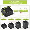 Amazon.com: Yookwutar 4 Pack Furniture Risers 1 Inch, Adjustable Bed ...