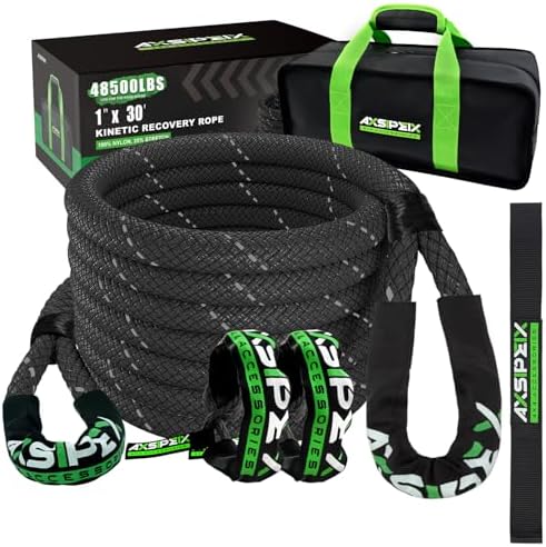 Amazon.com: Rhino USA Kinetic Rope Recovery Kit (7/8in x 30ft) - Heavy ...